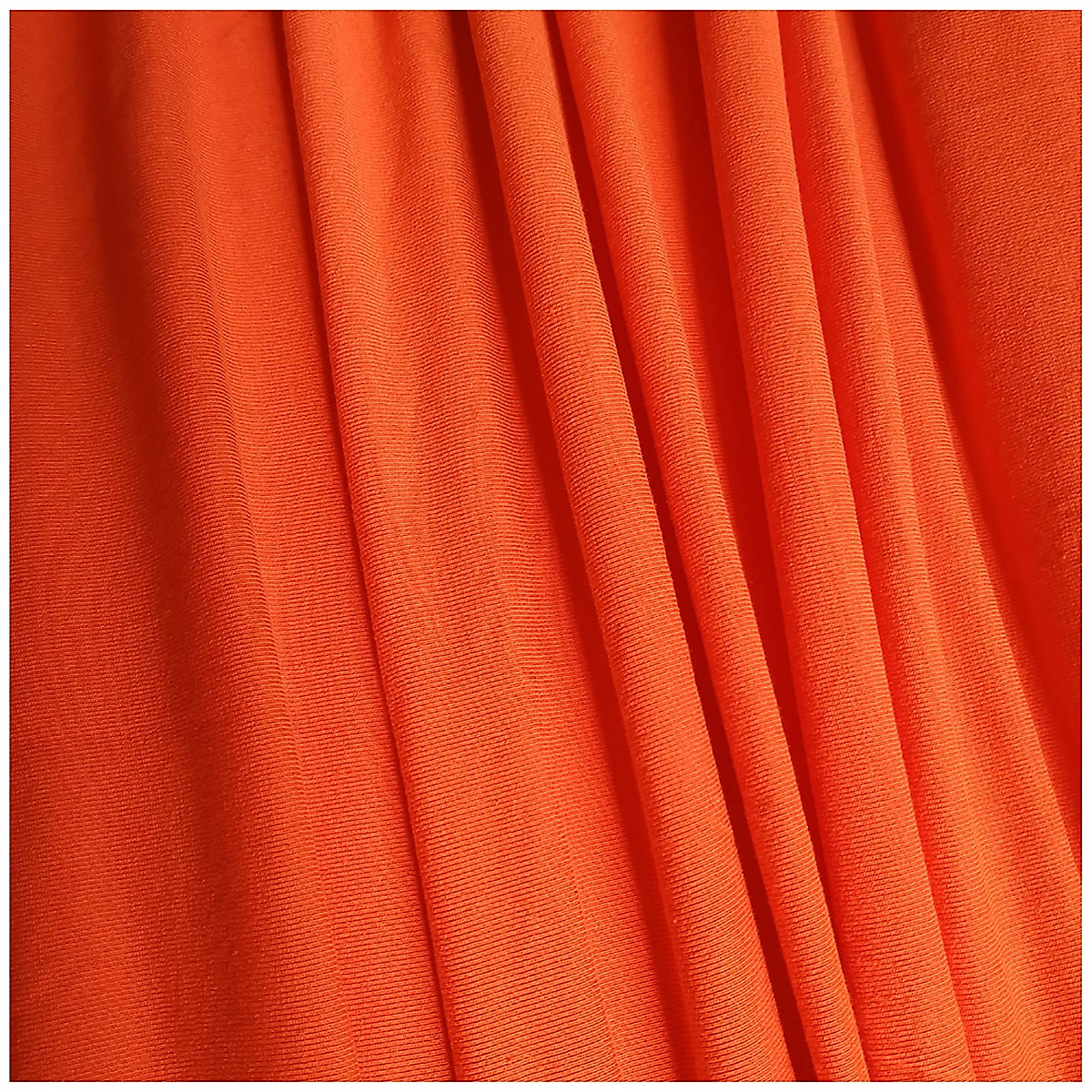 Orange Stretch Spandex T Shirt Knit Fabric Solid Cotton Spandex Knitting Jersey by The Yard Craft Fabric by Yard DIY Sewing Hobby Fabric for T-Shirt (Vermillion Orange, 1 Yard)