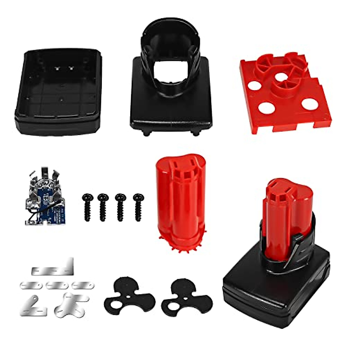 M12 12V 6-Cell 3.0Ah-6.0Ah-9.0Ah Battery Case Replacement for Milwaukee, Battery Broken Plastic Case Replacement Repair Kit Part(No Battery Included)