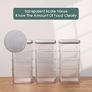 ODOROKU 3 Piece Pop Up Plastic Food Container Sets, Airtight Food Storage Containers with Lids, BPA-Free Air Tight Stackable Dry Cereal Snacks Container, Kitchen Pantry Organization Storage