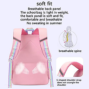 Girls Pink-Backpacks 17" Laptop Cute Bags Casual Travel Backpack For Women backpacks for girls