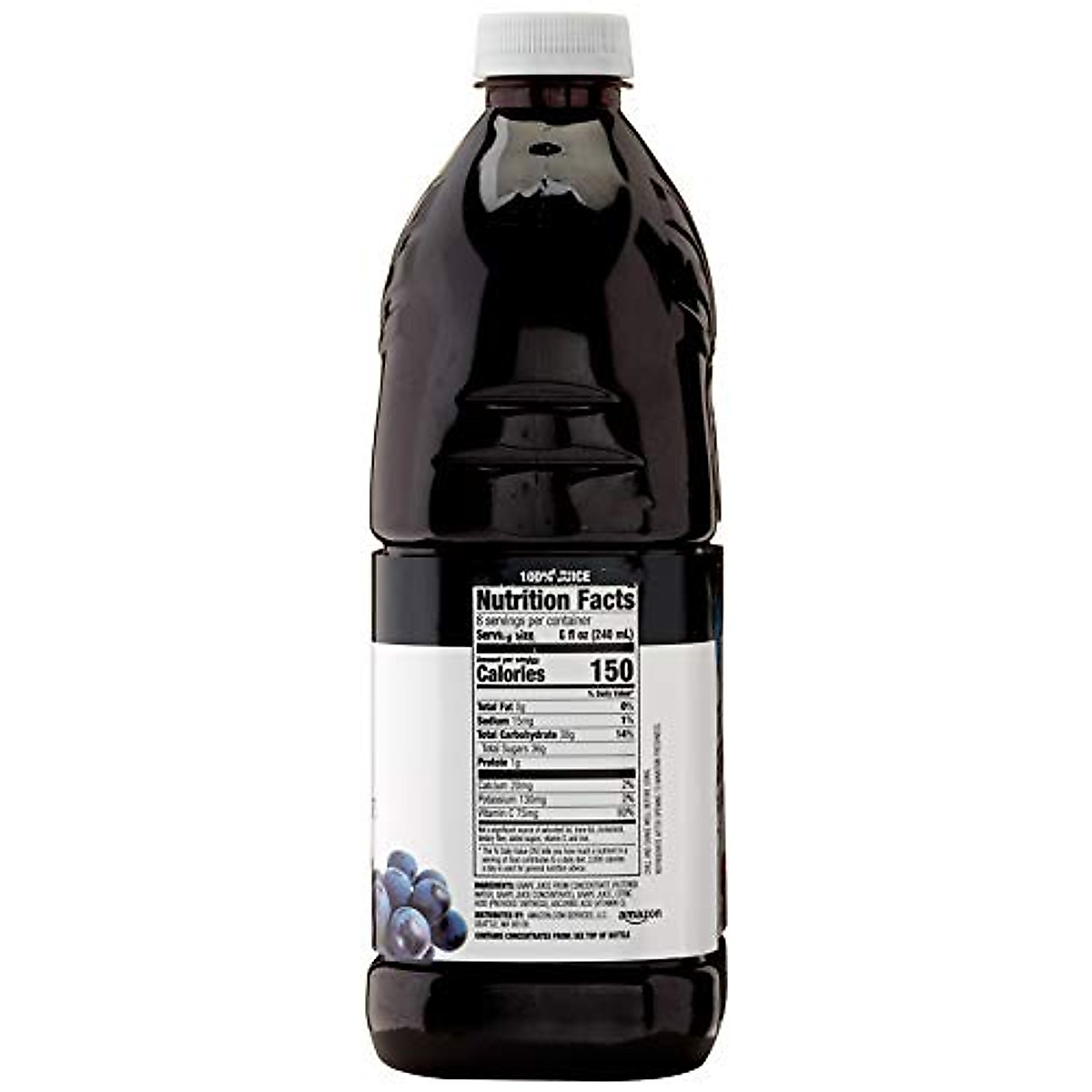 Amazon Brand - Happy Belly Grape Juice, Bottle, 64 fl oz (Pack of 1)