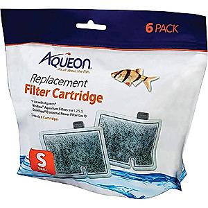 Aqueon Filter Cartridge, Small, 24-Pack (4 Packages with 6 Filters each)