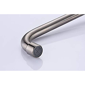 Sumerain Kitchen Wall Faucet 2 Cross Handle Brushed Nickel Wall Mounted Faucet 3" to 9" Adjustable Spread