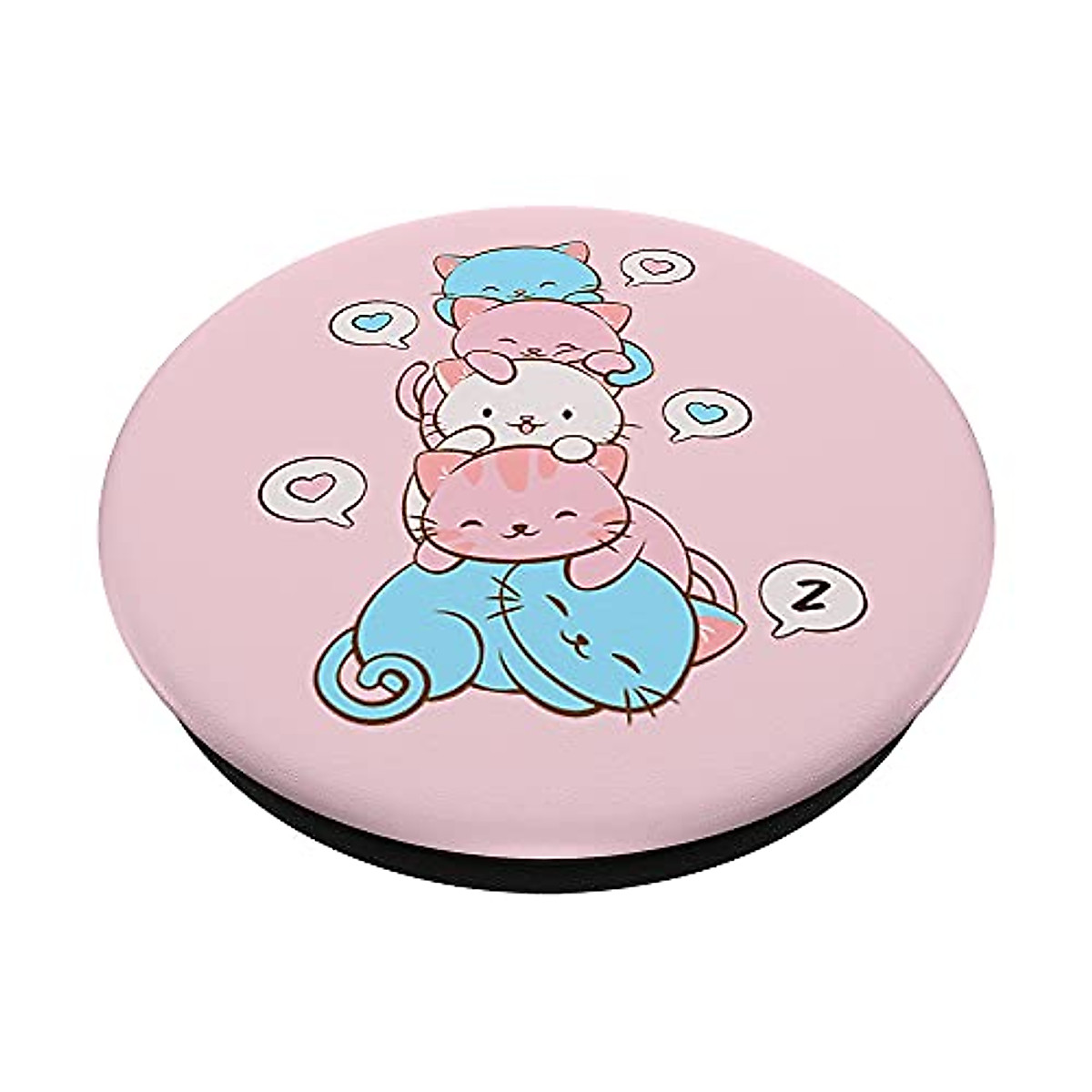 Trans Pride Flag Kawaii Cat Cute Transgender PopSockets Swappable PopGrip