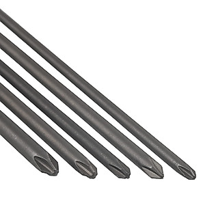 Rocaris 5 Pack Extra Long Phillips Screwdriver Bit Sets, 1/4 Inch Hex Shank Magnetic Screwdriver Bits Cross Head S2, 12 Inch