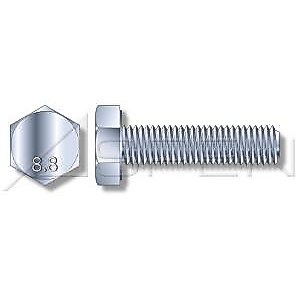 (100pcs) M16X60 Metric Hex Head Cap Screws/Hex Bolts Grade 8.8 Steel, Zinc Plated Full Thread