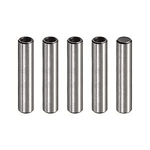 uxcell M5 Internal Thread Dowel Pin 5pcs 8x35mm Chamfering Flat Carbon Steel Cylindrical Pin Bed Bookshelf Metal Devices Industrial Pins