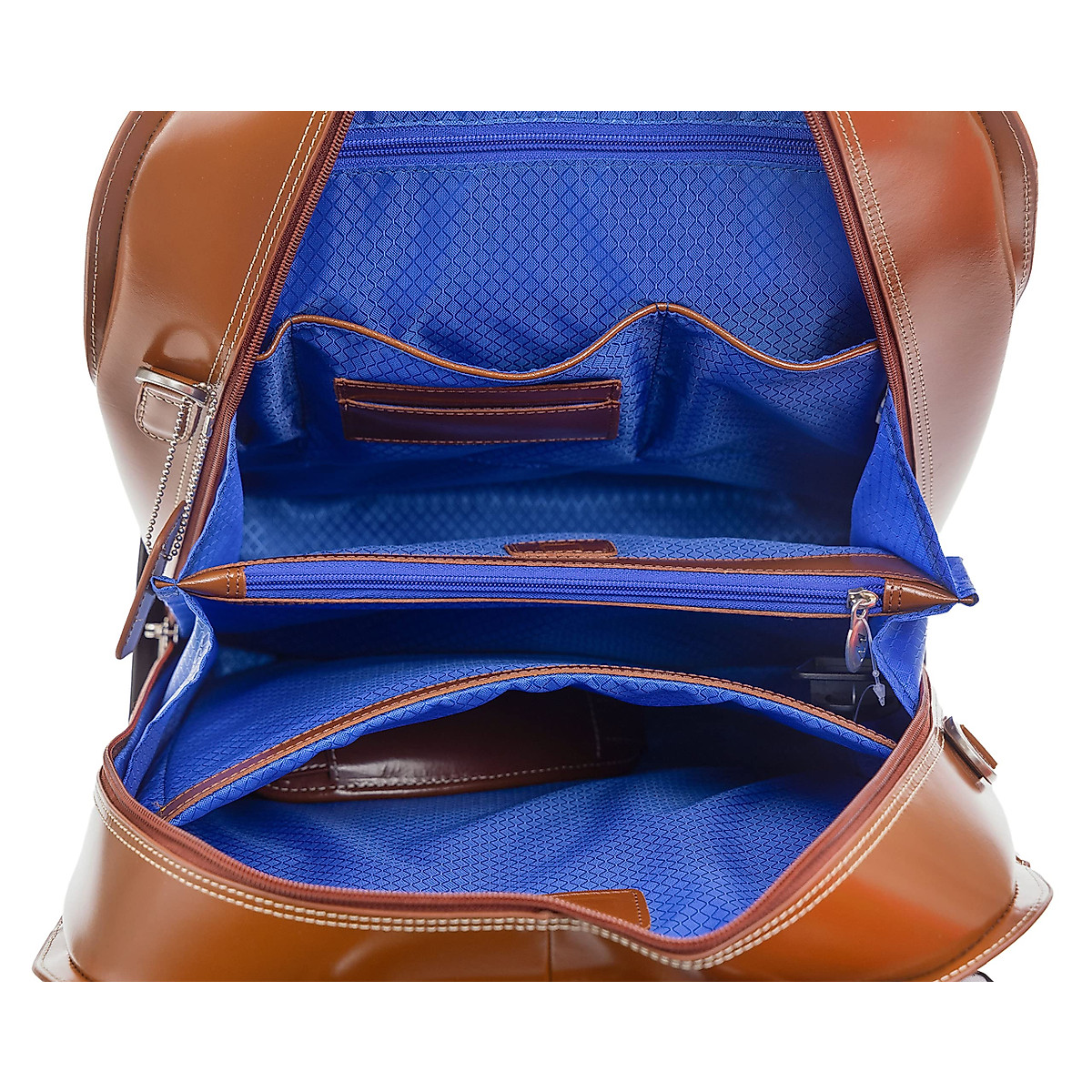 McKleinUSA, W Series, LA Grange, Top Grain Cowhide Leather, 15" Leather Vertical Patented Detachable -Wheeled Ladies' Laptop Briefcase, Brown (96494), One Size