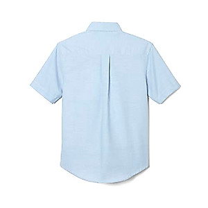 French Toast Boys' Toddler Short Sleeve Oxford Dress Shirt (Standard & Husky), Light Blue, 3T