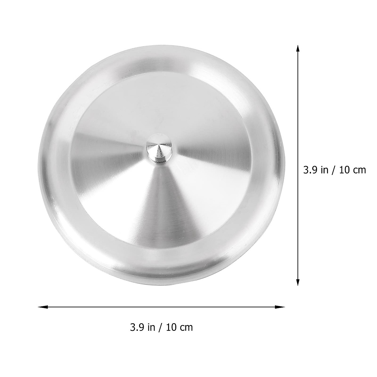 DOITOOL Tea Mug Lid 2Pcs Stainless Steel Coffee Mug Cover Water Beverage Drinking Cup Lid Cover Anti Tea Cup Cap 10cm (Silver) Universal Cup Lid