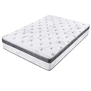 Olee Sleep 12 in Pegasus Euro Box Top Spring Mattress Queen 12SM01Q