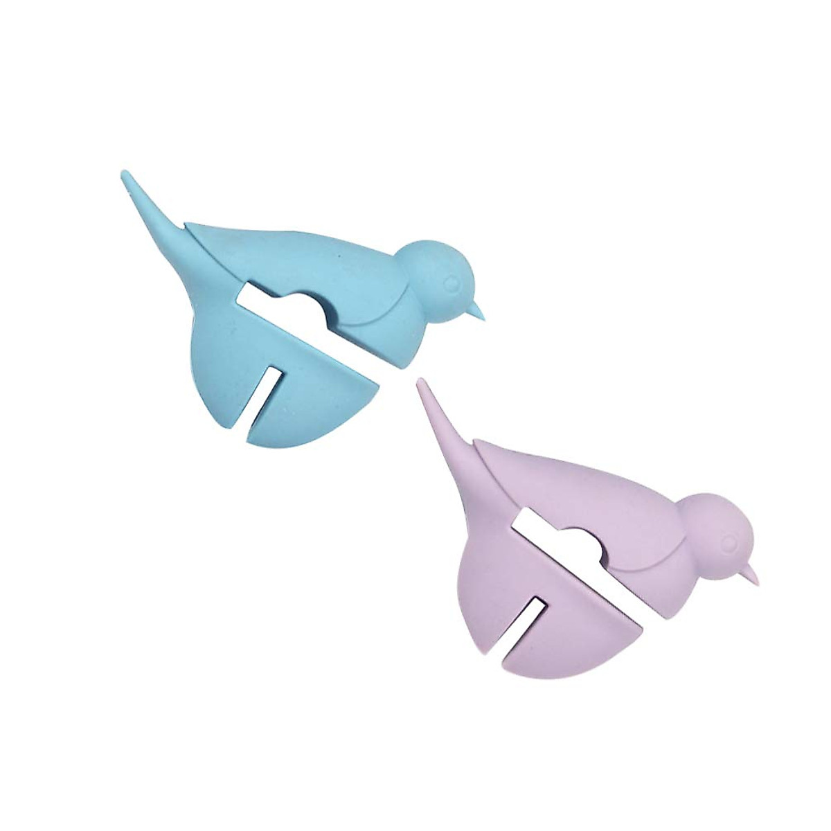 DOITOOL 2pcs Silicone Lid Lifters Spill Proof Lid Lifters Cute Animal Shape Pot and Pan Lid Holder for Soup Pot Kitchen Gadget Tools Cooking Helper (Bird Random Color)