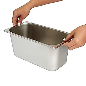 2 Pack Steamer Table Chafer Pans, 6-Inches Deep, 1/3 Size Stainless Steel Steam Table Pan with Reinforced Corners for Buffet, Catering, Hot/Cold Foods (13 x 7 Inches)