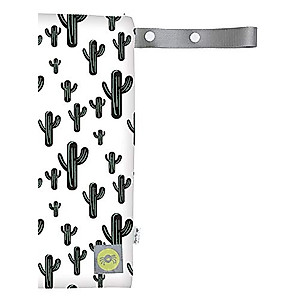 Itzy Ritzy Sealed Wet Bag with Handle – Wet Bag for Travel, Swimsuits, Cloth Diapers, Gym Clothes & Toiletries - Washable & Reusable with Water Resistant Lining - Measures 11” x 14” (Cactus Crew)