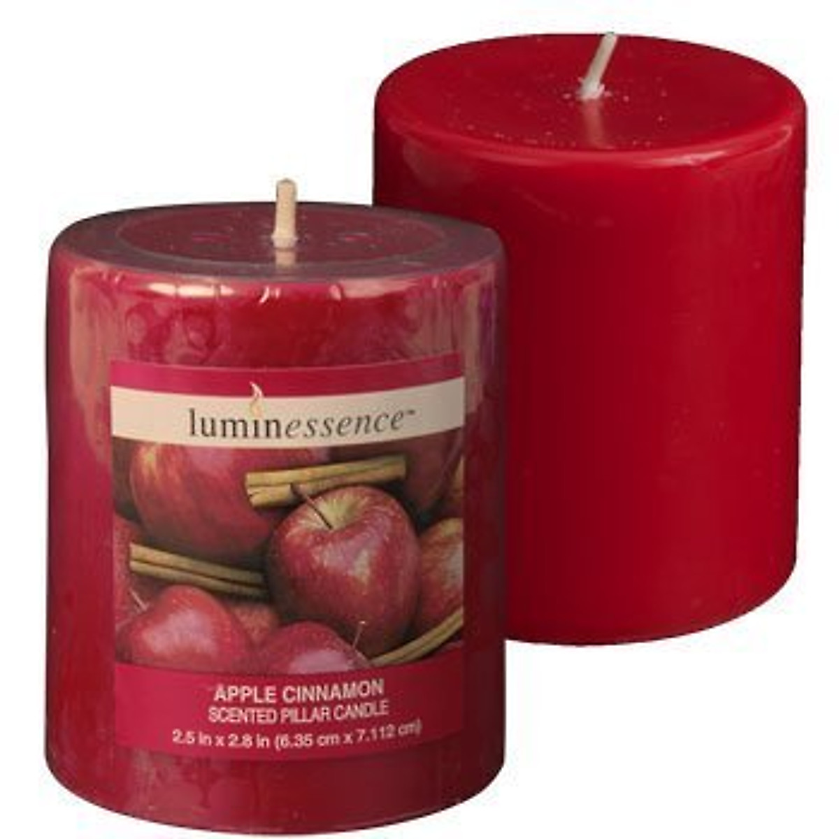 Luminessence Apple Cinnamon Scented Pillar Candle by Luminessence
