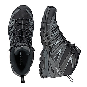 Salomon Men's X ULTRA PIONEER MID CLIMASALOMON™ WATERPROOF Hiking Boots for Men, Black / Magnet / Monument, 13