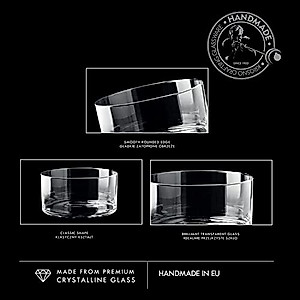 Krosno Glass Salad Bowl | 9.4" | Glamour Collection | Perfect for Home, Restaurants and Parties | Fridge Safe