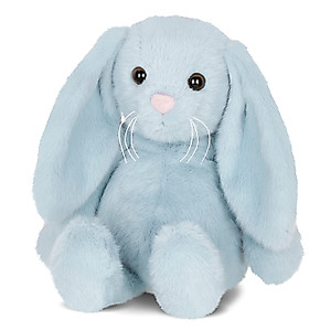 Bearington Snuggle Bunny Blue Plush Bunny Rabbit Stuffed Animal, 13.5 Inch