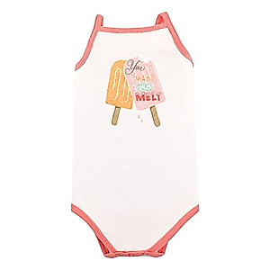 Hudson Baby Unisex Baby Cotton Sleeveless Bodysuits Ice Cream, 12-18 Months
