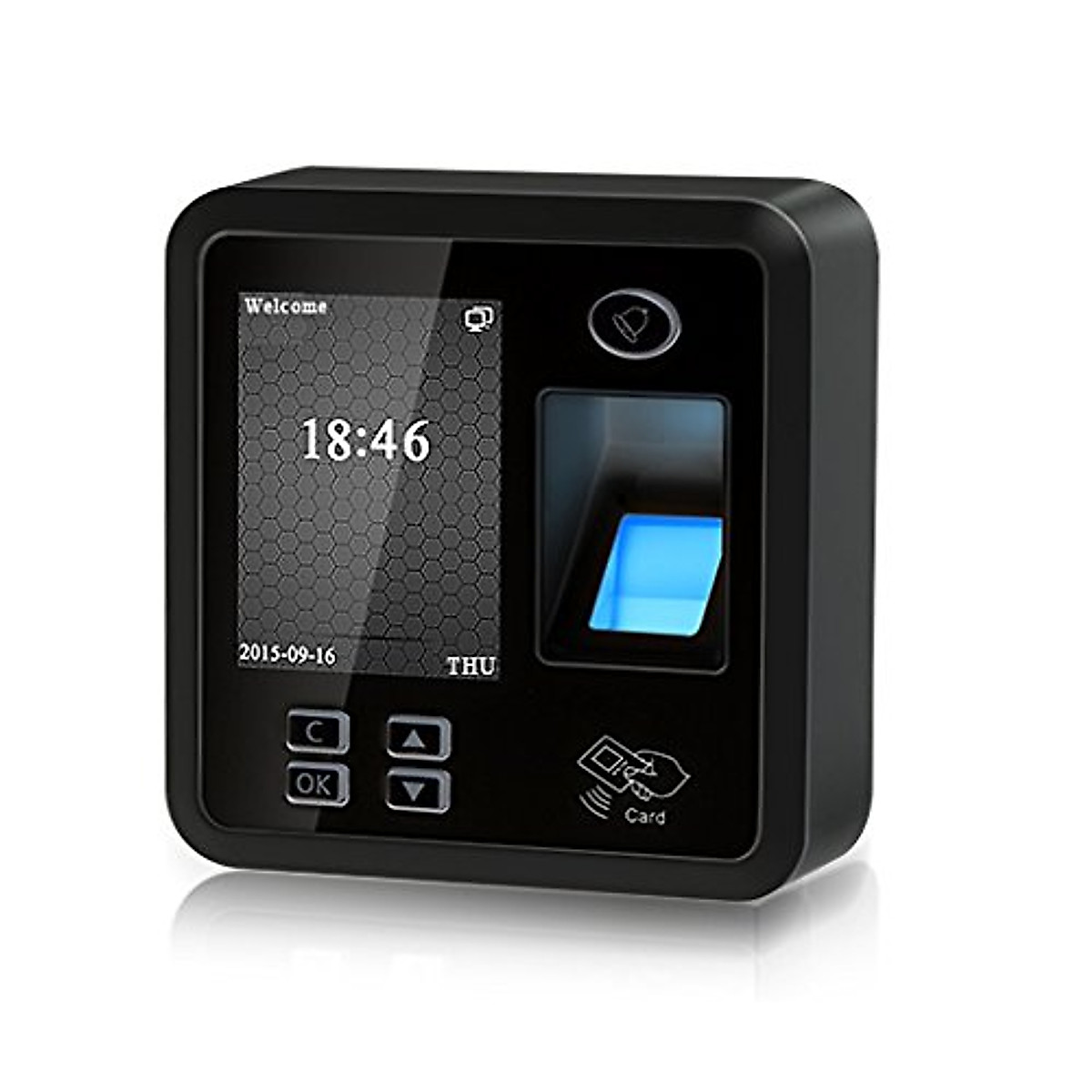 Biometric Fingerprint Security Access Control Systems with 600lbs Magnetic Lock,Exit Motion Sensor,Metal Exit Button with Base,110V-240V Power Supply Unit,Wired Doorbell,RFID Cards & RFID Key Fobs