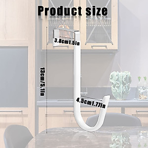 TOYMIS 1pc Potty Seat Hook, Potty Hook for Kids Z Shaped Door Hangers No Drill Multifunctional Over The Door Hooks for Hanging Potty Training Seat Toilet Tank Wardrobes Closets Cabinets (White)