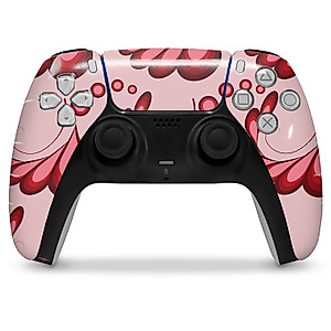 WraptorSkinz Skin Wrap compatible with Sony PS5 DualSense Controller Petals Red (CONTROLLER NOT INCLUDED)