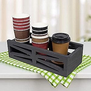 TNQNCFL Wooden Bathroom Decor Box,Rustic Toilet Tank Box,Bathroom Decor Box Toilet, Wooden Storage Box,Farmhouse Bathroom Accessories, Toilet Paper Basket（Black）