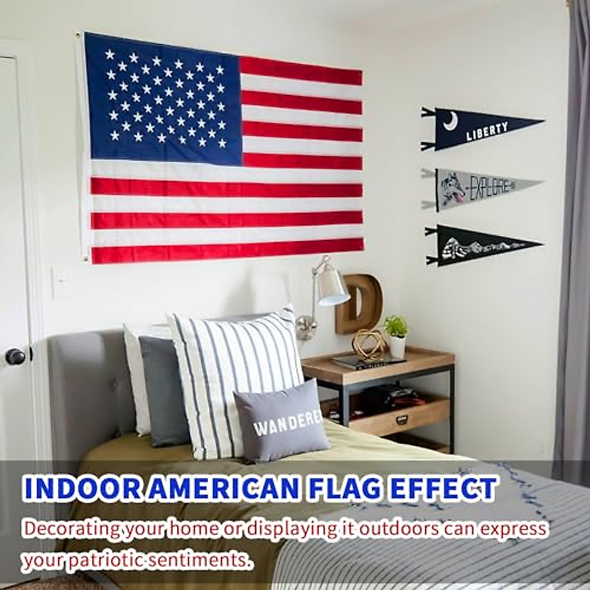 American Flag,3x5 American Flag Outdoor Heavy Duty Made In Usa,American Flags For Outside 3x5, Built For Outdoor Use,The Best Us Outdoor Flags(100% Made In Usa)