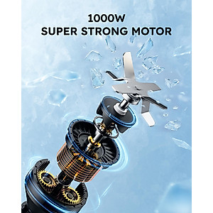 Sangcon 1000W Blender for Smoothies, Blender for Kitchen Smoothie Blender with (3) Cups (2) Spout-Lids (1) Storage-Lid (1) To-Go-Lid, Portable Personal Blender for Shakes Ice Crush Frozen Drink Spices