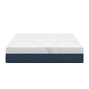 Nautica Home Exhilarate 12" Medium-Plush Gel Memory Foam Mattress with Cooling Air Flow and Pressure Relieving Foam Layers, Ice Lux Fabric Cover, Bed-in-a-Box, Queen, White