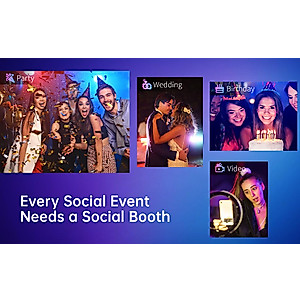 MBOBAO 360 Photo Booth Machine for Parties, 360 Video Booth Machine with RGB Ring Light,Free Custom Logo for Live Streaming Wedding Birthday Events (31.5in for 1-4 People+Flight Case)
