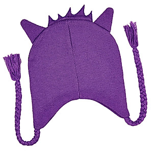 Bioworld Pokemon Gengar Face 3D Laplander Beanie Skull Cap Purple
