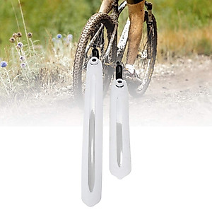 ZPSHYD Front Rear Mud Guards, Universal Adjustable Mountain Road Bike Mudguard Fenders Set 1 Pair Portable Bike Fender Mudflap (白色)