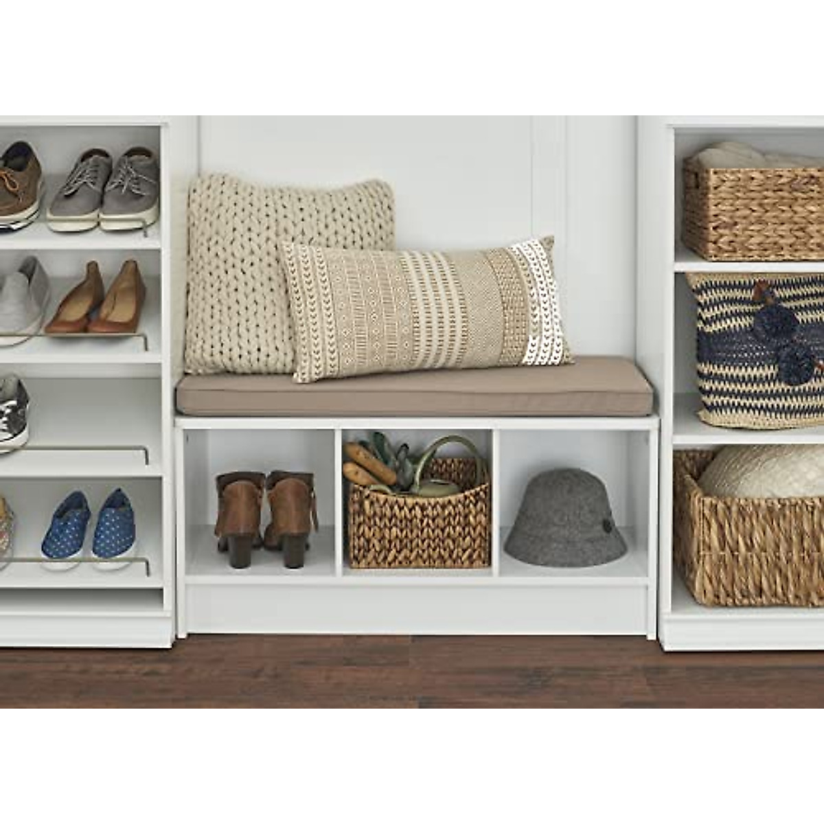 ClosetMaid 1569 Cubeicals 3-Cube Storage Bench, White