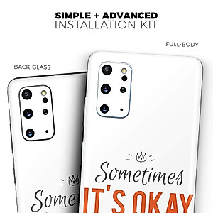 DesignSkinz Sometimes Its Okay to Be Selfish Protective Vinyl Decal Wrap Skin Cover Compatible with The Samsung Galaxy S20 (Screen Trim & Back Glass Skin)