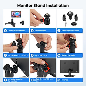 Eyoyo Security Camera Monitor Screen 10.1 Inch Small Computer Monitors 1920x1200 FHD CCTV Monitor with HDMI VGA BNC AV USB Built in Speaker for Home Office
