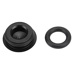 VBESTLIFE Bike Crank Dust , Crankset Dust Cover - Aluminum Alloy Center Shaft with Rubber Ring for Mountain Bike Road (Black)