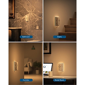 Surge Protector, Outlet Extender Power Strip, USB Wall Charger, Multi Plug Outlets with Spaced Outlets for Home, Office