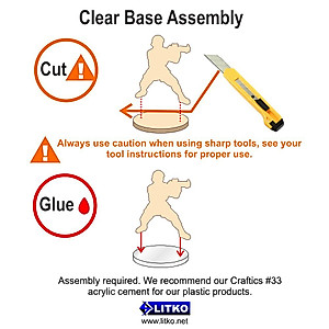 LITKO Clear Base Upgrade Set, Compatible with Star Wars: Imperial Assault, 1.5mm Acrylic (36)