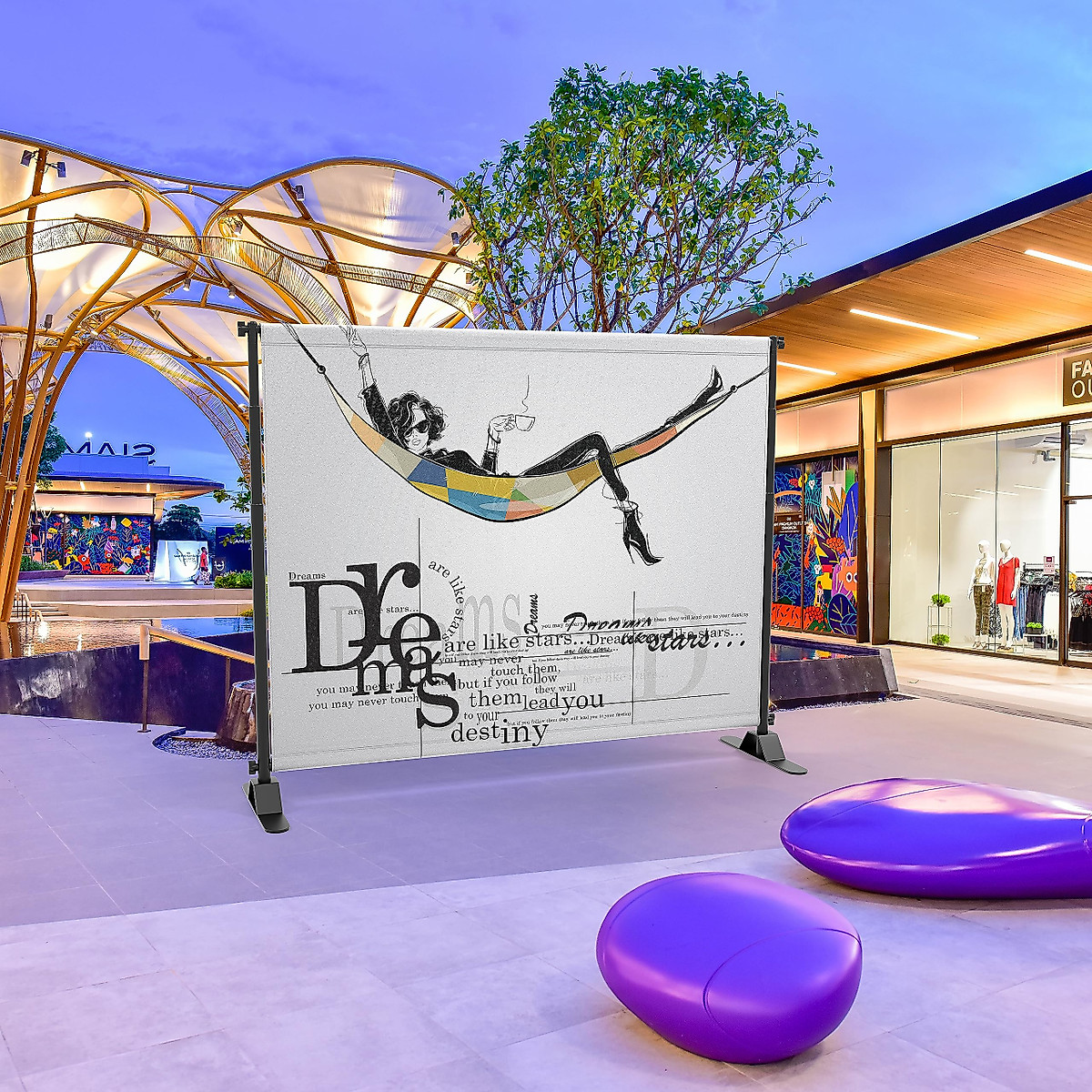 JJ'S PROMO Custom Step and Repeat Backdrop | 9ft Tension Fabric Banner Stand Backdrop | Excluding Aluminum Thick Tube Stand (Optional) | Personalized backdrops for Events | Made in California