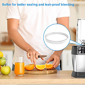 5 Pack Rubber Gaskets Replacement Seal White Ring for Nutri Ninja Blender Replacement for Ninja Auto iQ Pro Extractor CT680 BL456-30 BL480 BL681A BL682 BL640 (3.94 inch Gaskets)