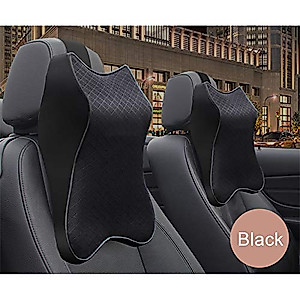 NANGAO Car Seat Headrest Neck Rest Cushion 3D Memory Foam Car Seat Neck Support Neck Rest Headrest Accessories Car Seat Back Pillows for Neck/Back Pain Relief