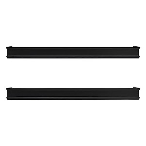 MELANNCO Modern Traditional Floating Wall Shelves for Bedroom, Living Room, Nursery, Office, Set of 2, 20 Inch, Black Finish