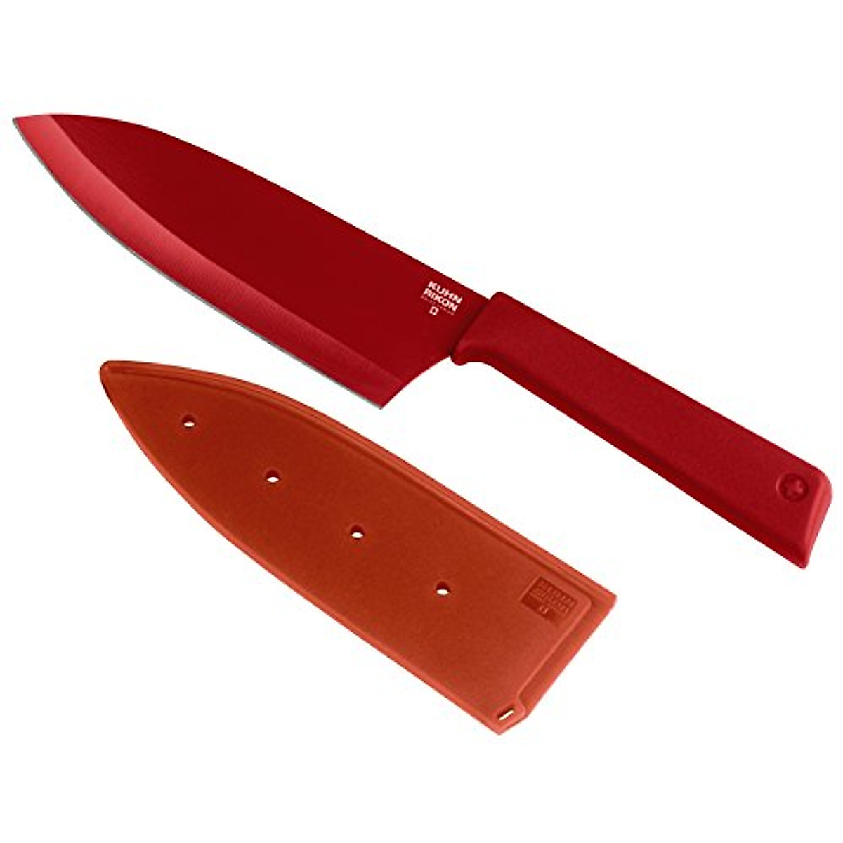 Kuhn Rikon Color Plus Santoku Knife, Large, Red