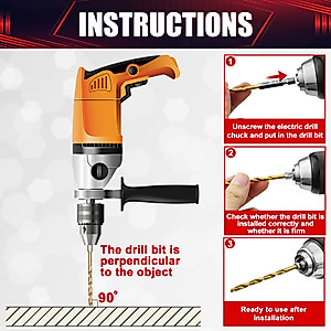 wesleydrill 30 Pcs Impact Twist Drill Bit Set，1/16"-1/2" Hex Shank Hss Titanium Drill Bits，Fit for Metal/Wood/Plastic Sink