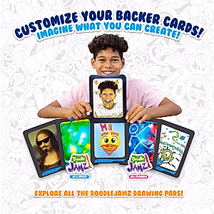 Sky Castle DoodleJamz JellyBoards — Squishy Drawing Pads Filled with Non-Toxic Sensory Gel – No-Mess Fidget Art – ASMR – Re-usable for Endless Artistic Creations (Yellow on Blue Gel)