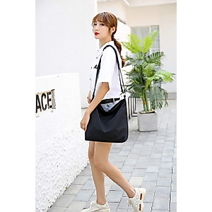 DENGSHANYANG Women Crossbody Bags Pocketbooks Soft PUPurses and Handbags Multi Pocket Shoulder Bag Messenger Bag (black 2)