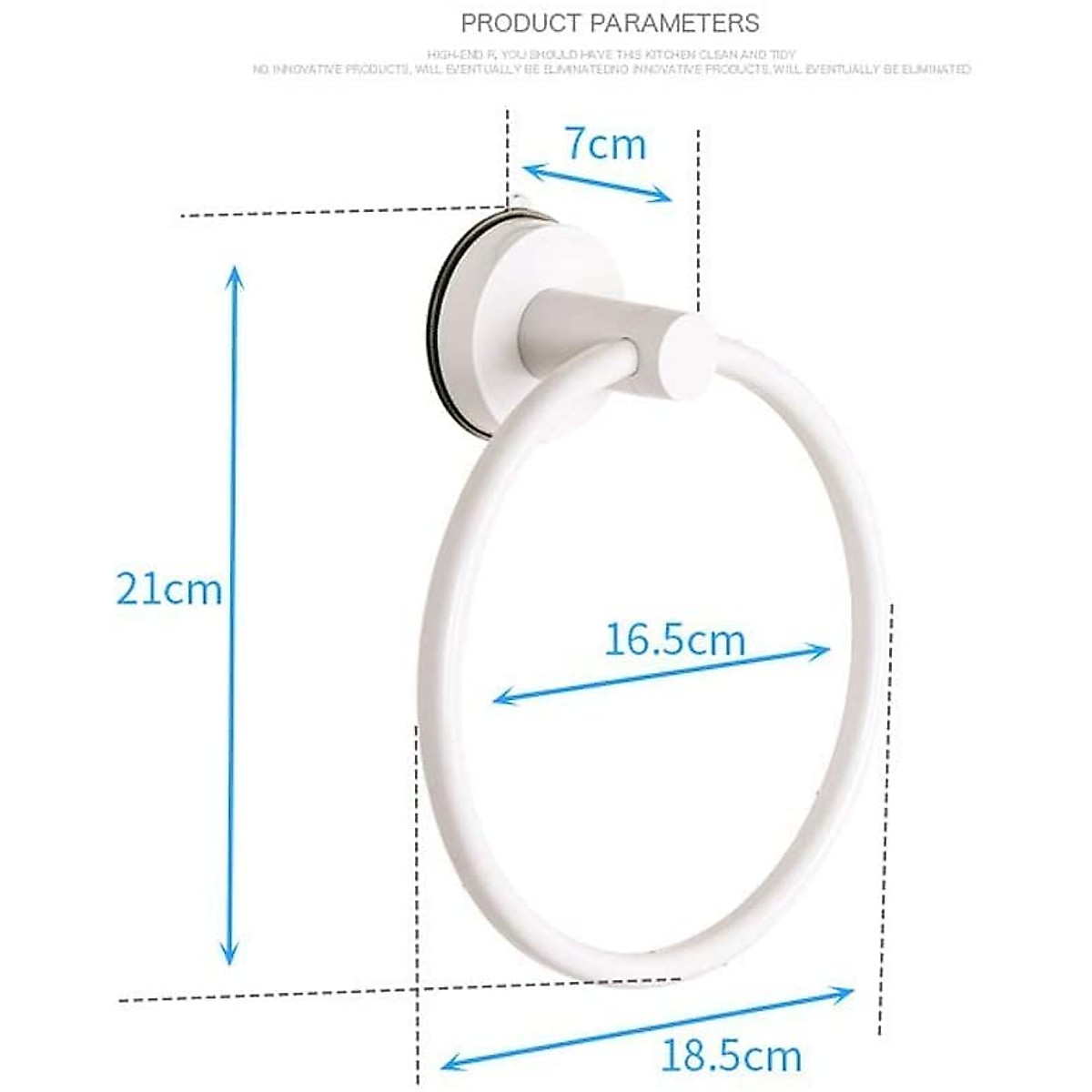 YXCNP Hanging Towel Rack, Bathroom Hanger Kitchen Towel Hook Storage Rails Free Punch Sucker Drying Towel Bath Towel Holder/White