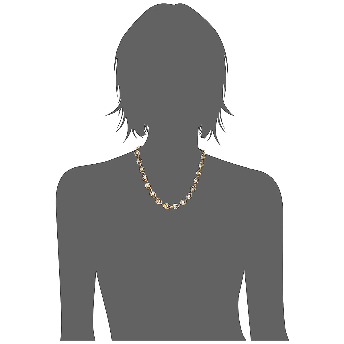 Anne Klein Women's Gold Tone Pearl Necklace, Size: 0