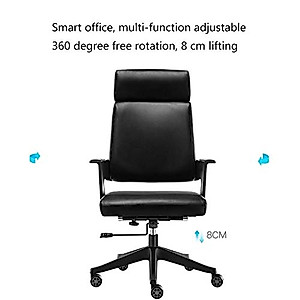 XXXDXDP Executive Office Ergonomic Heavy Duty Computer Bonded Leather Adjustable Desk Chair Office Desk Chair Leather Executive Conference Task Chair Adjustable Swivel Chair with Arms
